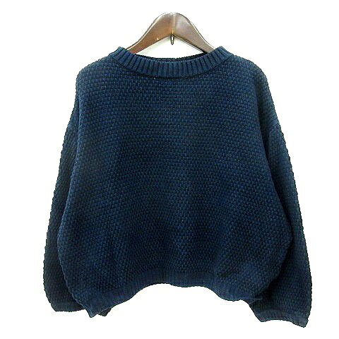 【中古】シーアールリリックス cr Lyrix ニット セーター 長袖 2 M 紺 ネイビー /MN レディース 【ベクトル 古着】 250627表記サイズ2（日本サイズM相当）実寸サイズ身幅：約53cm　着丈：約48cm　ゆき丈：約66c...