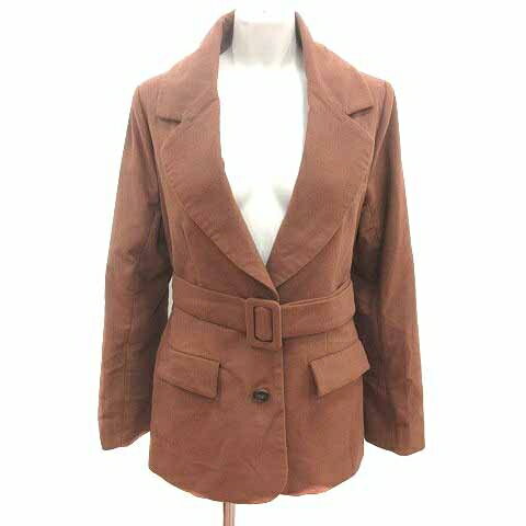 【中古】ダズリン dazzlin テーラードジャケット ベルト 総裏地 M 茶 ブラウン /YK レディース 【ベクトル 古着】 250709ブランドダズリン dazzlin表記サイズM実寸サイズ肩幅：約38cm　身幅：約46.5cm　袖丈...