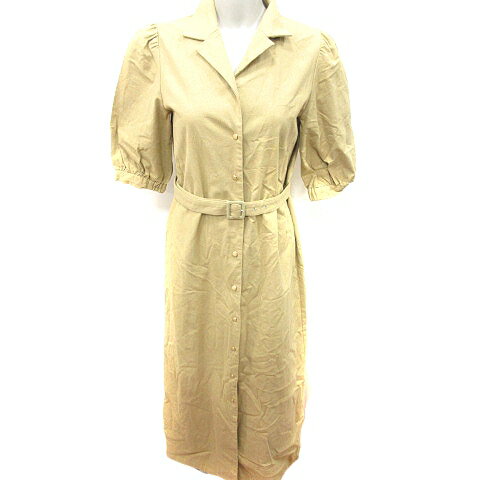 【中古】スピック&スパン Spick&Span U by ワンピース Aライン ロング 五分袖 麻混 リネン混 ウエストマーク 38 ライム /RT レディース 【ベクトル 古着】 251127ブランドスピック&スパン Spick&Span...