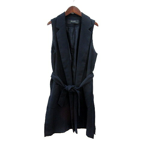 【中古】ザラ ベーシック ZARA BASIC COLLECTION コート ノースリーブ 総裏地 S 紺 ネイビー /MN レディース 【ベクトル 古着】 260313ブランドザラ ベーシック ZARA BASIC表記サイズEUR S（日...