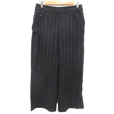 【中古】アントニオマラス antonio marras ワイドパンツ ストライプ ウール 42/11 M 黒 ブラック /YK ●RY レディース 【ベクトル 古着】 260512ブランドアントニオマラス antonio marras表記サ...
