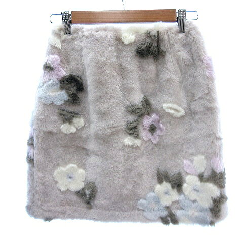 【中古】ウィルセレクション WILLSELECTION 台形スカート ミニ フェイクファー 花柄 S ベージュ /AU レディース 【ベクトル 古着】 260723ブランドウィルセレクション WILLSELECTION表記サイズS実寸サイズ...