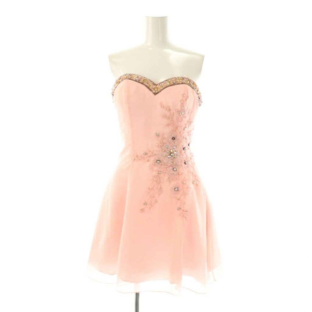 【中古】ジャンマクレーン JEAN MACLEAN 衣装ドレス ワンピース ミニ ベアトップ ビジュー 9 ピンク /CX ■OS ■GY46 レディース 【ベクトル 古着】 250905ブランドジャンマクレーン JEAN MACLEAN表...