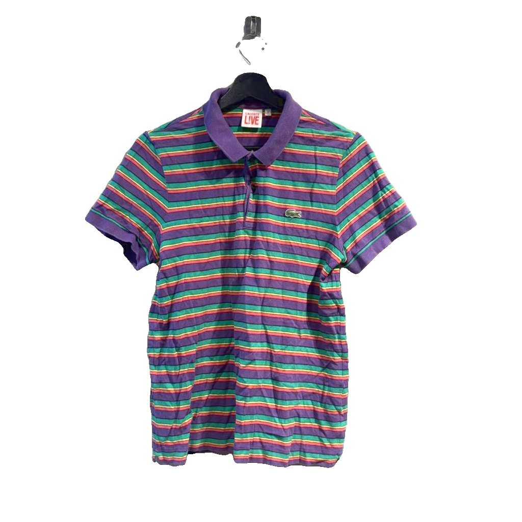 【中古】ラコステ ライブ Lacoste L!VE ポロシャツ Tシャツ 半袖 5 紫 パープル 赤 レッド ■GY58 レディース 【ベクトル 古着】 260117ブランドラコステ ライブ Lacoste L!VE表記サイズ5実寸サイズ肩...