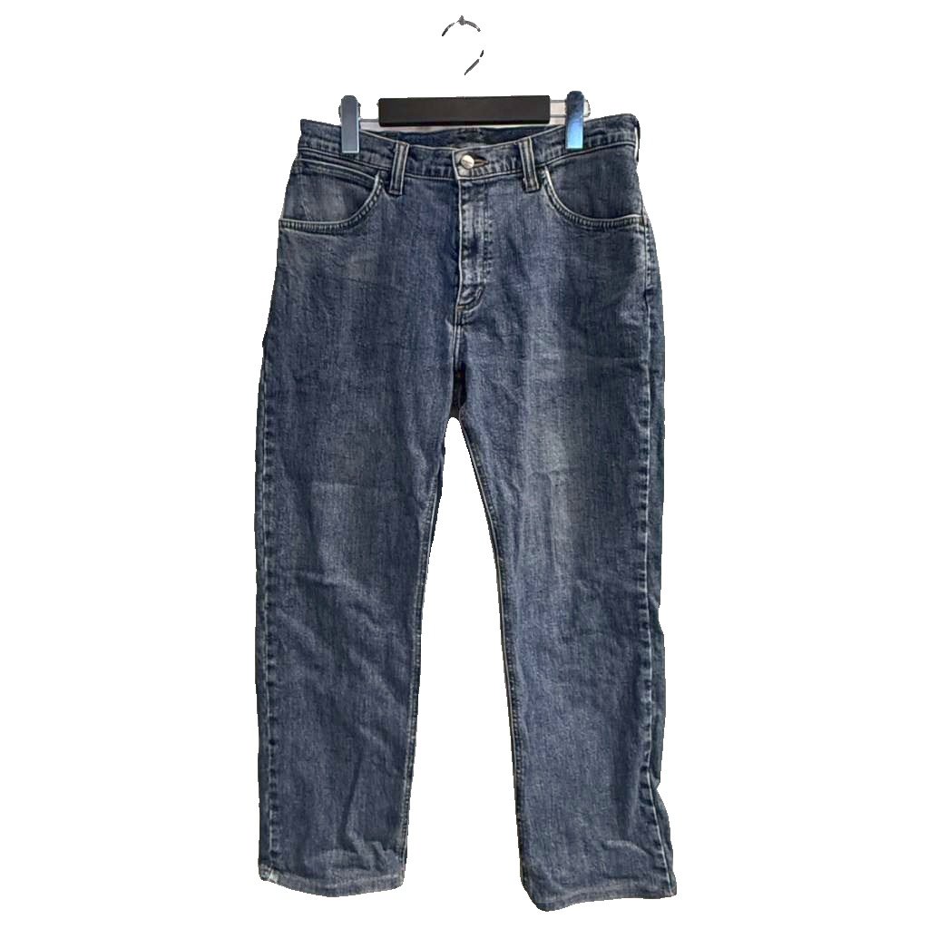 【中古】ラングラー WRANGLER デニムパンツ ジーンズ ストレート 32 青 ブルー ■GY61 レディース 【ベクトル 古着】 260203ブランドラングラー WRANGLER表記サイズ32実寸サイズウエスト：約80cm　もも幅：約...