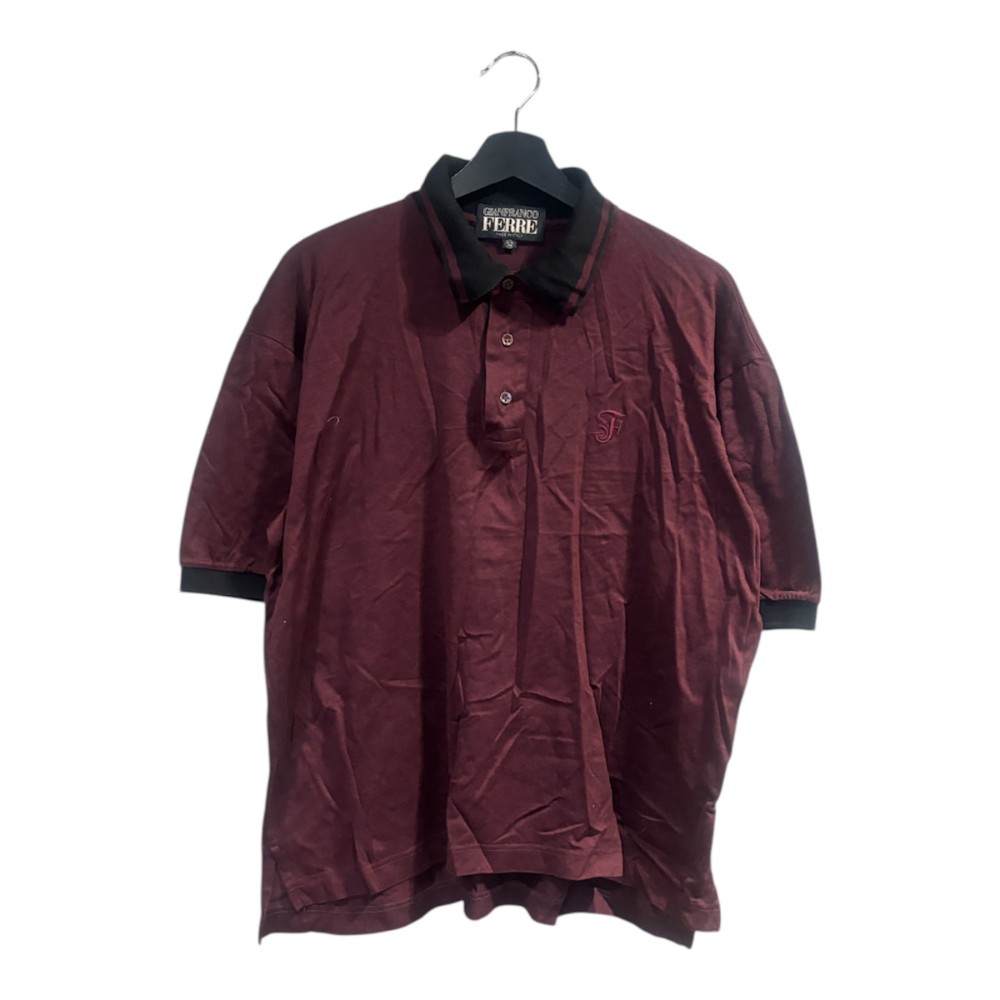 【中古】ジャンフランコフェレ GIANFRANCO FERRE ポロシャツ カットソー 半袖 52 ボルドー ■GY61 メンズ 【ベクトル 古着】 260118ブランドジャンフランコフェレ GIANFRANCO FERRE表記サイズ52実...