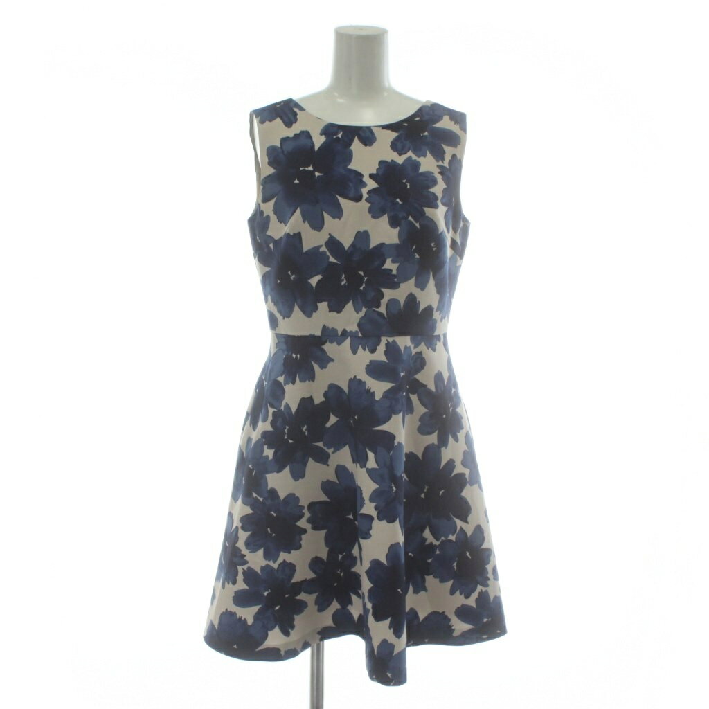 【中古】ユニバーバル ミューズ UNIVERVAL MUSE ワンピース ノースリーブ ひざ丈 花柄 総柄 青 ブルー ベージュ /XZ ■GY58 レディース 【ベクトル 古着】 260125ブランドユニバーバル ミューズ UNIVERV...