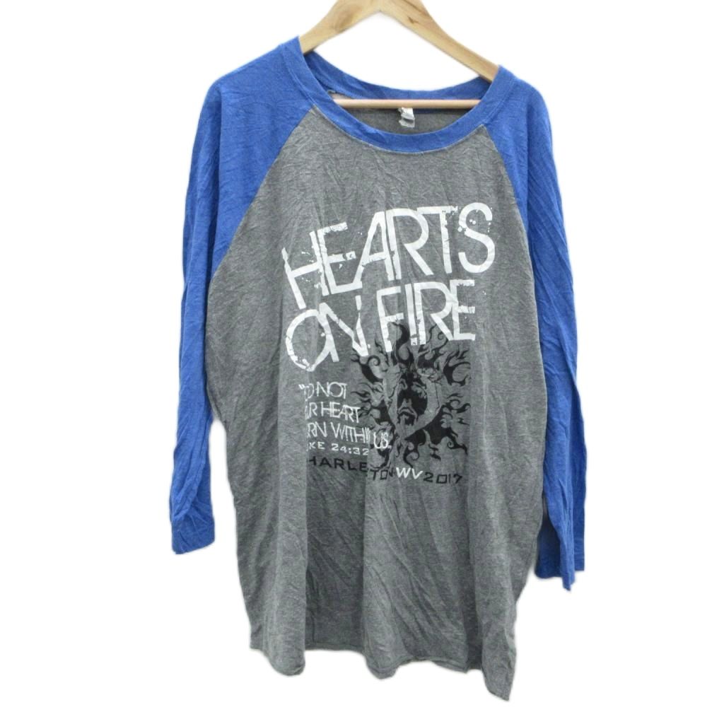 【中古】NEXT LEVEL Tシャツ カットソー XL グレー 長袖 ラウンドネック プリント /YS60 ■GY58 メンズ 【ベクトル 古着】 260130表記サイズXL実寸サイズ身幅：55cm　着丈：65cm　ゆき丈：68cm　　素...