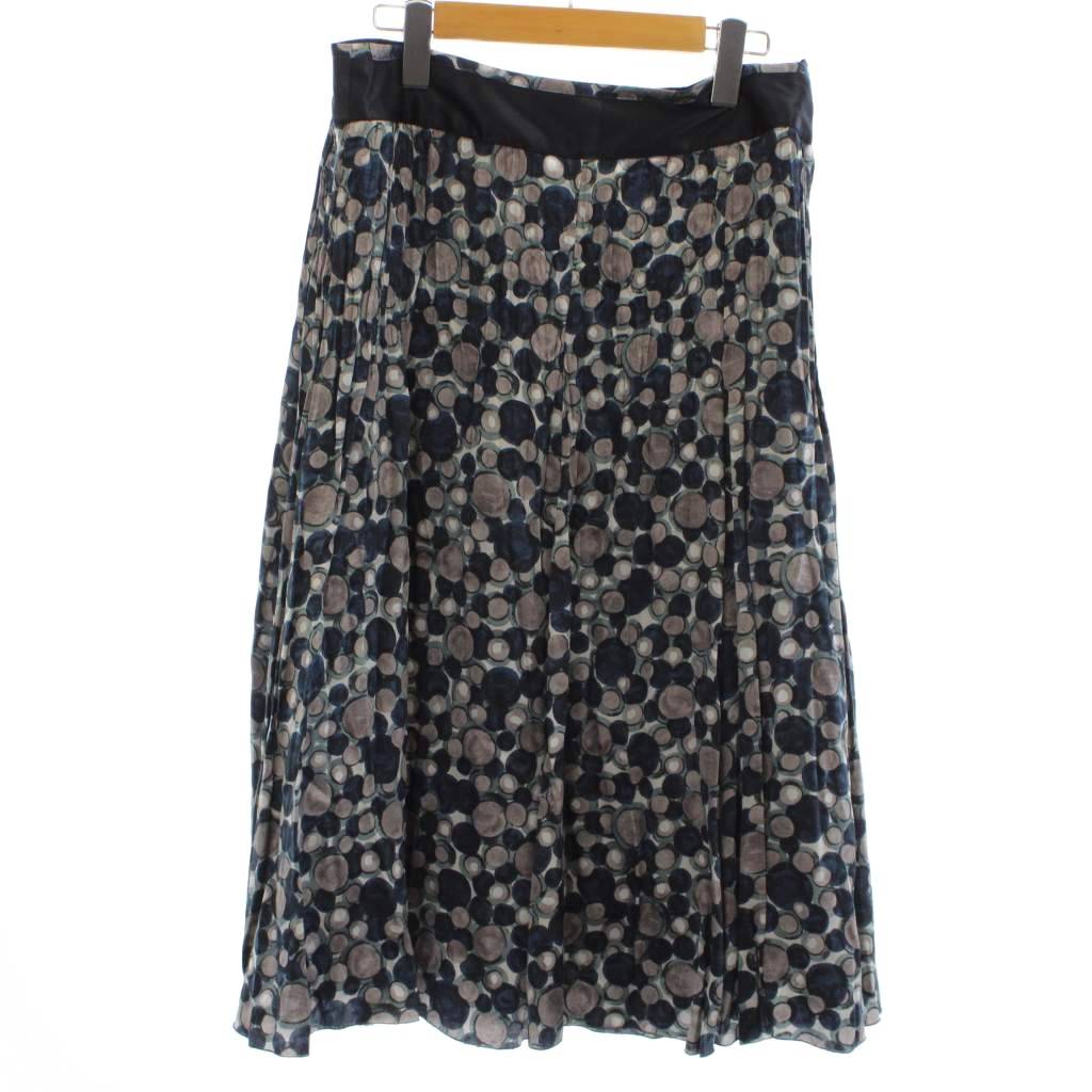 【中古】ギャバジンケーティー Gabardine K.T スカート フレア 絹 シルク 42 マルチカラー ミモレ丈 ウエスト切り替え /GG ■ECD001 レディース 【ベクトル 古着】 260221ブランドギャバジンケーティー Gab...