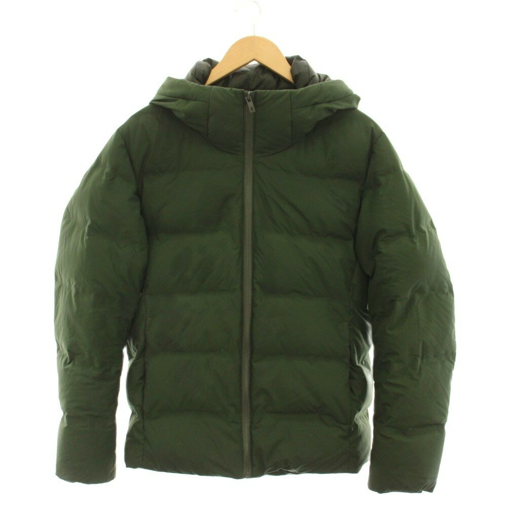 【中古】ユニクロ UNIQLO シームレスダウンパーカ ダウンジャケット ジップアップ アウター M カーキ /YM ■ECD001 メンズ 【ベクトル 古着】 260302ブランドユニクロ UNIQLO表記サイズM実寸サイズ肩幅：44cm...