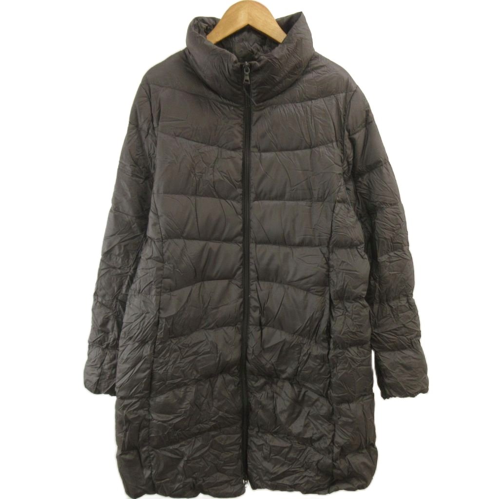 【中古】ユニクロ UNIQLO ウルトラライトダウン ダウンコート ポケッタブル アウター ナイロン ミドル ハイネック ジップアップ XL 茶色 ブラウン /XZ ■ECA003 レディース 【ベクトル 古着】 260409ブランドユニク...
