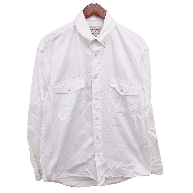 【中古】スーパーランチウェア SUPER RANCH WEAR ボタンダウン シャツ カジュアル 綿 コットン 長袖 M ホワイト 白 /TT メンズ 【ベクトル 古着】 260409表記サイズM実寸サイズ肩幅：49cm　身幅：56cm　着...