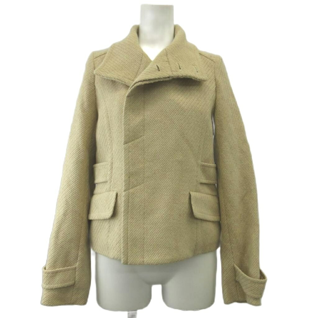 【中古】未使用品 アダムエロペ Adam et Rope' ジャケット コート 上着 ウール 36 ベージュ 織模様 スタンドカラー 長袖 /GR ■ECB002 レディース 【ベクトル 古着】 260330ブランドアダムエロペ Adam ...