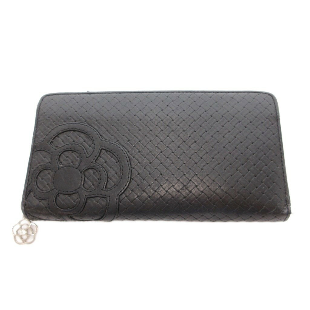【中古】クレイサス CLATHAS 長財布 黒 ブラック 編み込み模様 花柄エンボス フラワーチャーム /SX ■GY59 レディース 【ベクトル 古着】 260417ブランドクレイサス CLATHAS実寸サイズヨコ：20cm　タテ：10c...