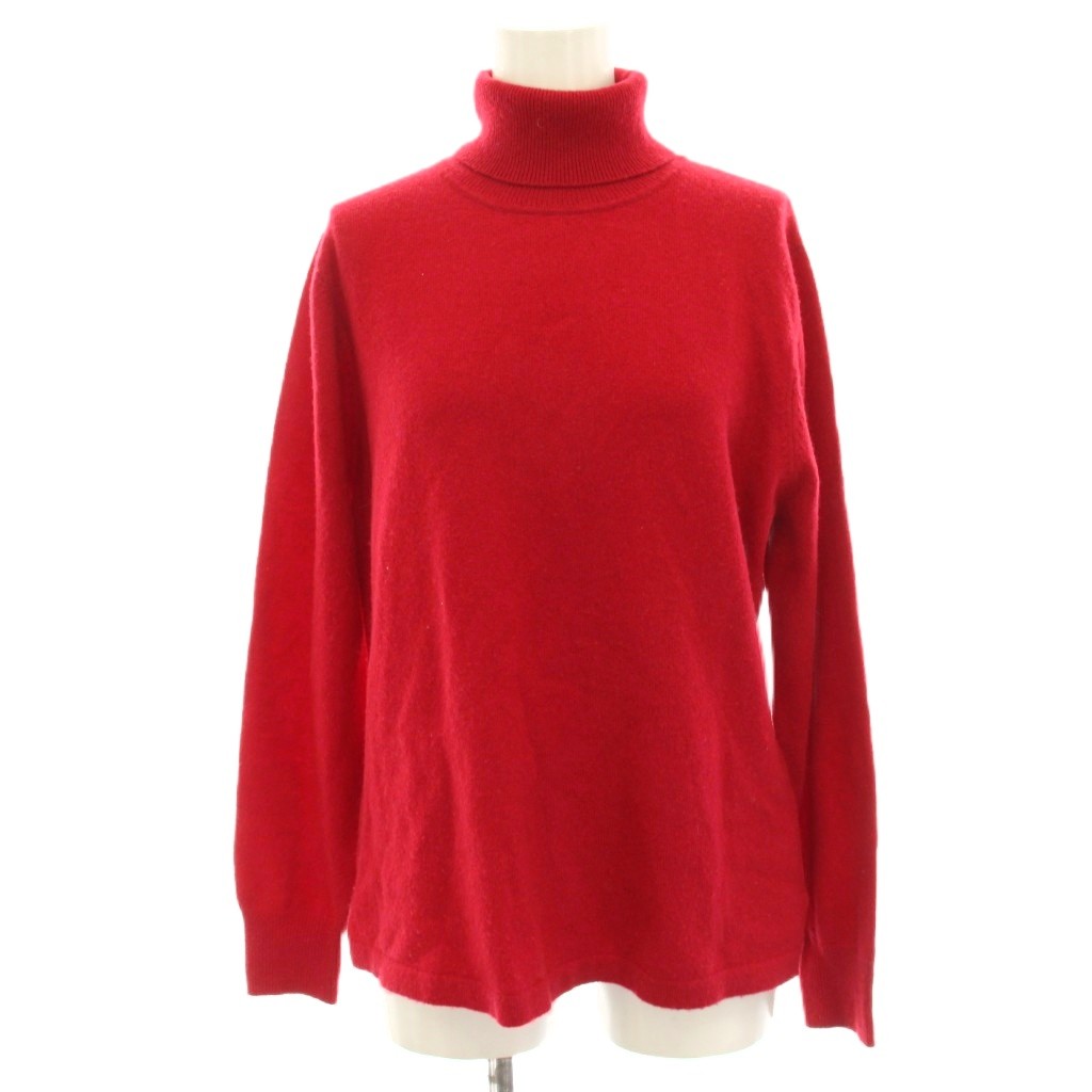 【中古】ナチュラーレ NATURALE ニット セーター 薄手 タートルネック 長袖 カシミヤ M L 赤 レッド /HN ■ECB003 レディース 【ベクトル 古着】 260406表記サイズM-L実寸サイズ肩幅：36cm　身幅：49cm...