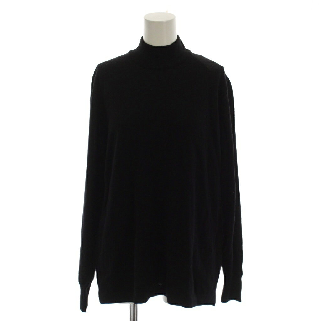 【中古】未使用品 ラナローザ Lanarosa ニット セーター ウール L 黒 ブラック 無地 長袖 /LP ■ECB003 レディース 【ベクトル 古着】 260402表記サイズL実寸サイズ肩幅：37cm　身幅：44cm　着丈：64cm...