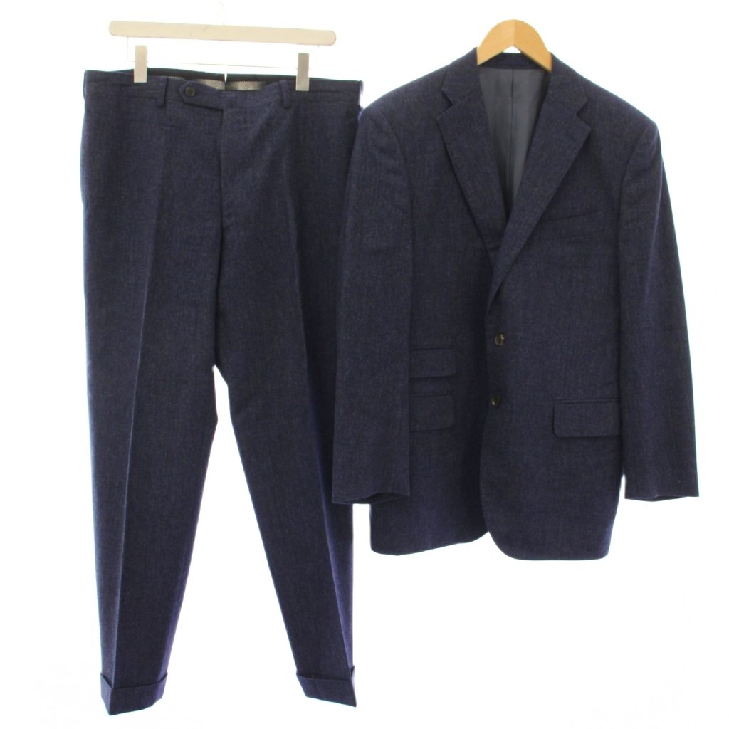 【中古】テーラーワタナベ Tailor Watanabe カルロ バルベラ Carlo Barbera スーツ テーラードジャケット パンツ スラックス 紺 ネイビー /TK ■ECD003 メンズ 【ベクトル 古着】 260410表記サイ...