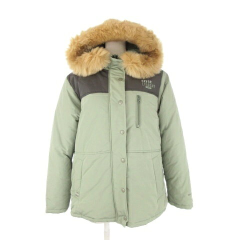 【中古】リンジィ Lindsay 中綿ジャケット 子ども服（女の子用） L 緑 グリーン フード付きファー 長袖 切り替えデザイン /CK23 ■ECA004 キッズ 【ベクトル 古着】 260421ブランドリンジィ Lindsay表記サイ...