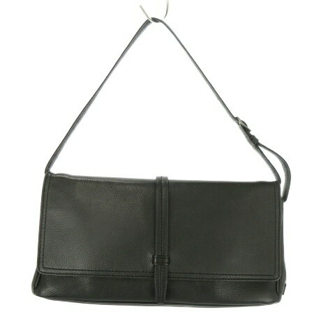 【中古】シャルル ジョルダン CHARLES JOURDAN ハンドバッグ レザー 黒 ブラック 無地 フラップ ベルト装飾 /MN29 ■GY59 レディース 【ベクトル 古着】 260417ブランドシャルル ジョルダン CHARLES ...