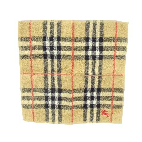【中古】バーバリー BURBERRY ハンカチ 茶 ブラウン チェック柄 ロゴ刺繍 パイル /MN28 ■GY59 メンズ レディース 【ベクトル 古着】 260417ブランドバーバリー BURBERRY表記サイズサイズ表記なし(実寸サイズ...