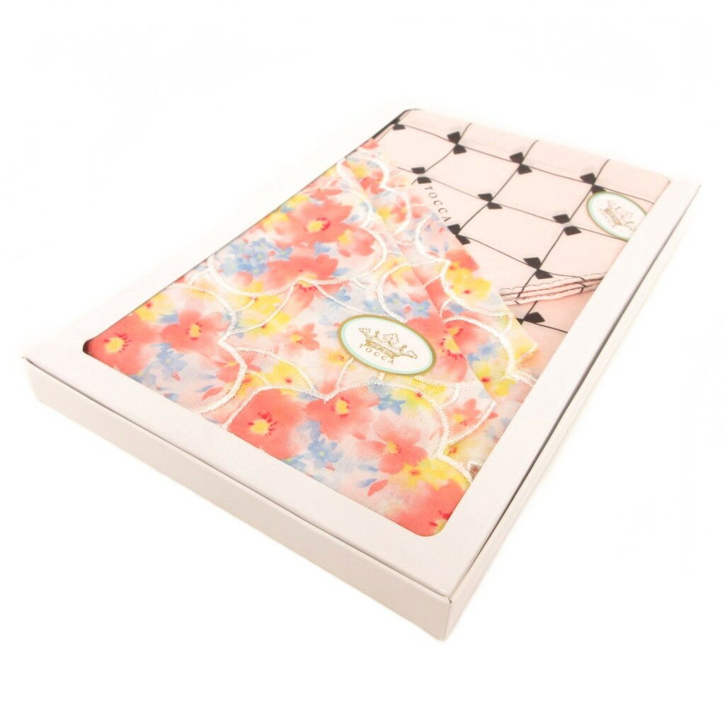 【中古】トッカ TOCCA 美品 スカーフ ピンク系 花柄 スカラップ 格子柄 /NL ■ECG003 レディース 【ベクトル 古着】 260507ブランドトッカ TOCCA実寸サイズ※セット販売のため実寸サイズは計測しておりません　色ピン...