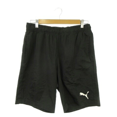 【中古】プーマ PUMA パンツ スポーツウエア L 黒 ブラック 無地 ウエストゴム ショート丈 /AO38 ■ECA005 メンズ 【ベクトル 古着】 260509ブランドプーマ PUMA表記サイズL実寸サイズウエスト：73〜cm　もも...