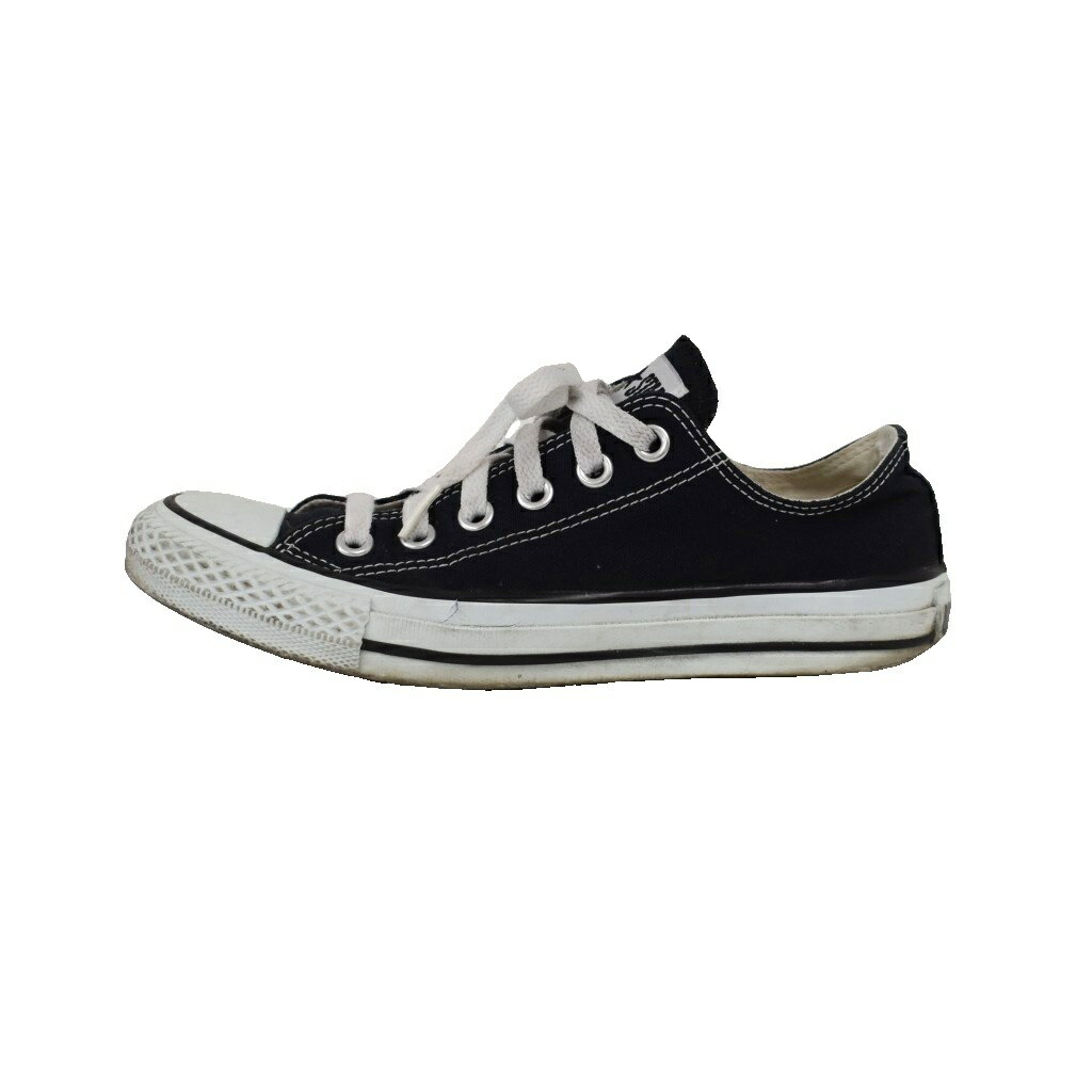 【中古】コンバース CONVERSE CANVAS ALL STAR OX キャンバス オールスター ローカットスニーカー 黒 ブラック 白 ホワイト 23.5cm M9166 ■ECA006 レディース 【ベクトル 古着】 260613ブ...
