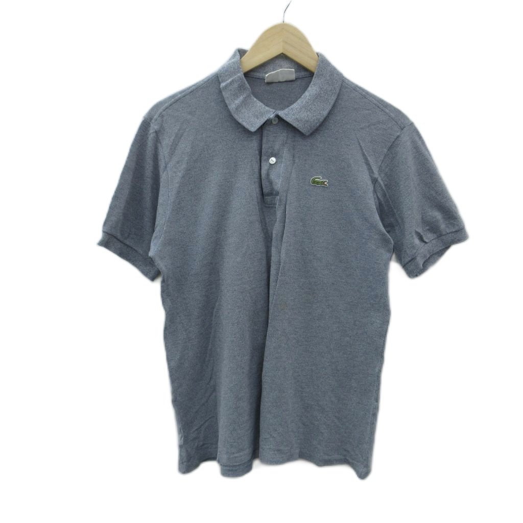 【中古】ラコステ LACOSTE ポロシャツ 半袖 4 M グレー 無地 ロゴ /SY53 ■ECA006 メンズ 【ベクトル 古着】 260630ブランドラコステ LACOSTE表記サイズ4（日本サイズM相当）実寸サイズ肩幅：44cm　身...