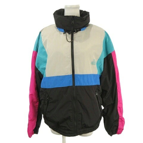 【中古】チャムス CHUMS 中綿ジャケット ジップアップ スタンドカラー フード内蔵 配色 アウトドアウェア M グレー /AH10 ■ECC006 レディース 【ベクトル 古着】 260630ブランドチャムス CHUMS表記サイズM実寸...