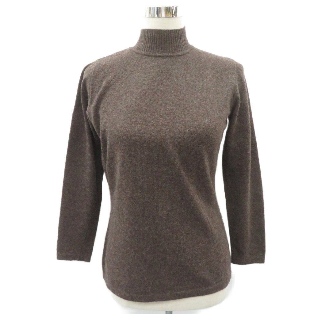 【中古】ユナイテッド・カラーズ・オブ・ベネトン UNITED COLORS OF BENETTON ニット セーター ウール ダークブラウン ハイネック 長袖 無地 /HO11 ■ECB006 レディース 【ベクトル 古着】 260713ブ...
