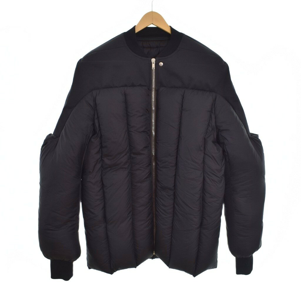 【中古】リックオウエンス Rick Owens 21AW GETH BOMBER JACKET ゲス ボンバージャケット ダウンジャケット 50 黒 ブラック RR02A5702-MUNZD5 ☆AA★ メンズ 【ベクトル 古着】 2603...