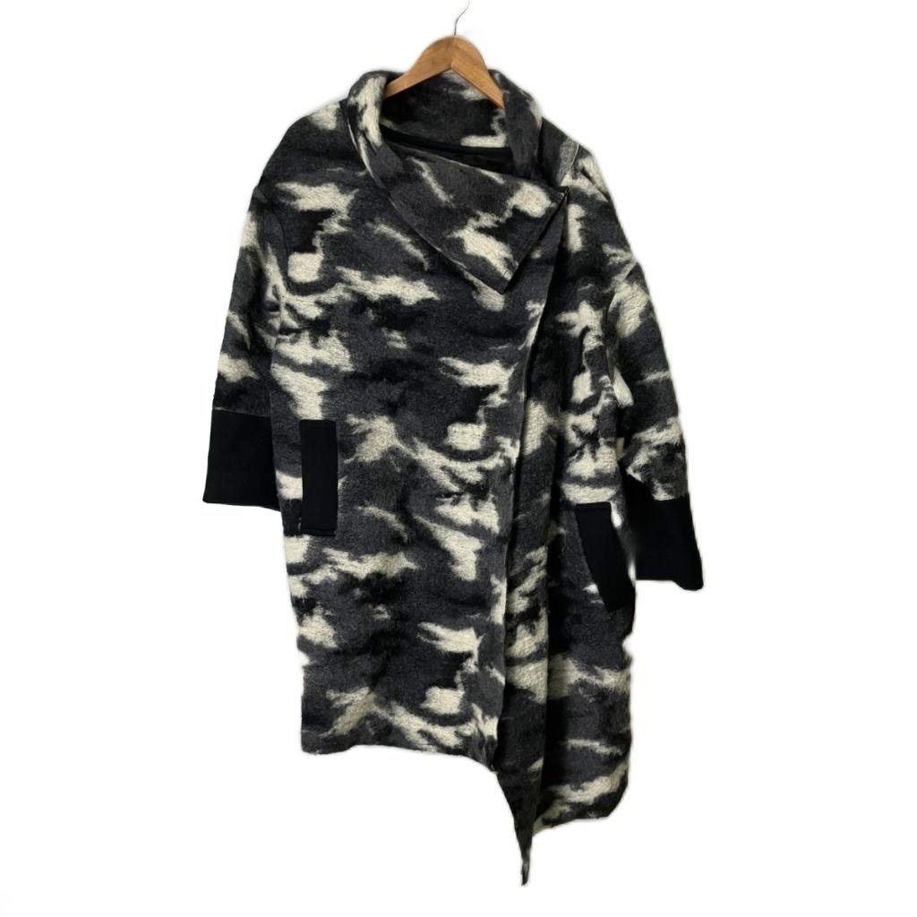 【中古】アツロウタヤマ ATSURO TAYAMA コート 総柄 ウール ミドル丈 36 グレー レディース 【ベクトル 古着】 260314ブランドアツロウタヤマ ATSURO TAYAMA表記サイズ36 実寸サイズ肩幅：60cm　身幅：...