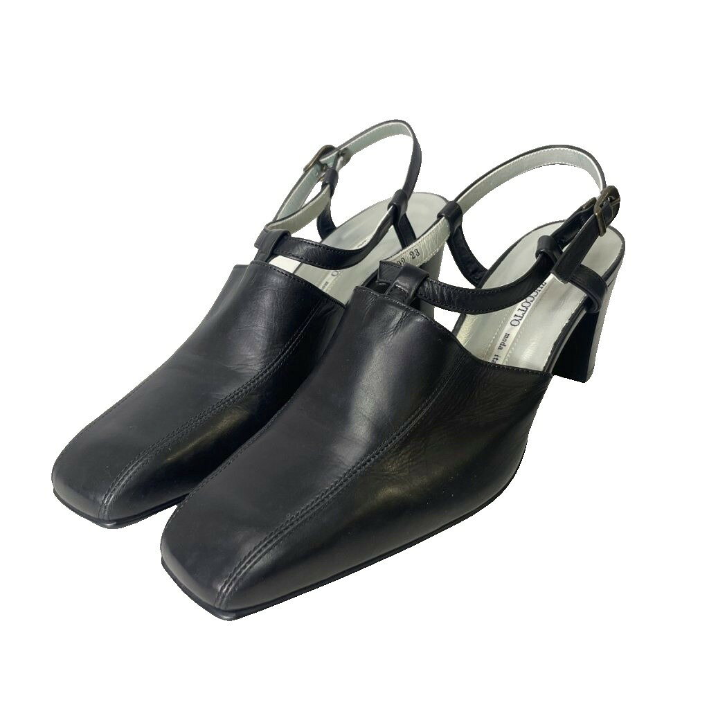 【中古】ズコット zuccotto ミュール パンプス スクエアトゥ ストラップ 23cm ブラック ■GY99 レディース 【ベクトル 古着】 260426表記サイズ23cm実寸サイズヒールの高さ：7.5cm　最大幅：7.5cm　　素材フ...