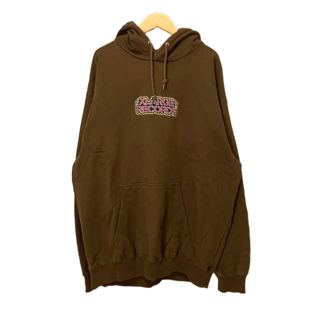 【中古】エクストララージ X-LARGE RECORDS HOODED SWEATSHIRT パーカー フーディ ワッペン L ブラウン メンズ 【ベクトル 古着】 260613ブランドエクストララージ X-LARGE表記サイズL実寸サイズ...
