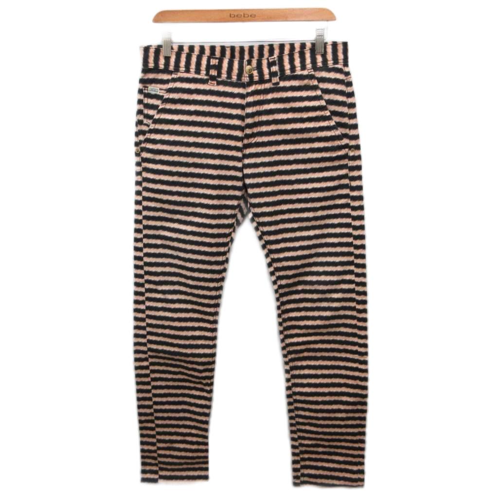 【中古】ケンゾー KENZO パンツ ストレート ロング丈 ボーダー ストライプ 29 黒 ブラック サーモンピンク F35 5PA121 1SQ メンズ 【ベクトル 古着】 260210ブランドケンゾー KENZO表記サイズ29実寸サイズ...