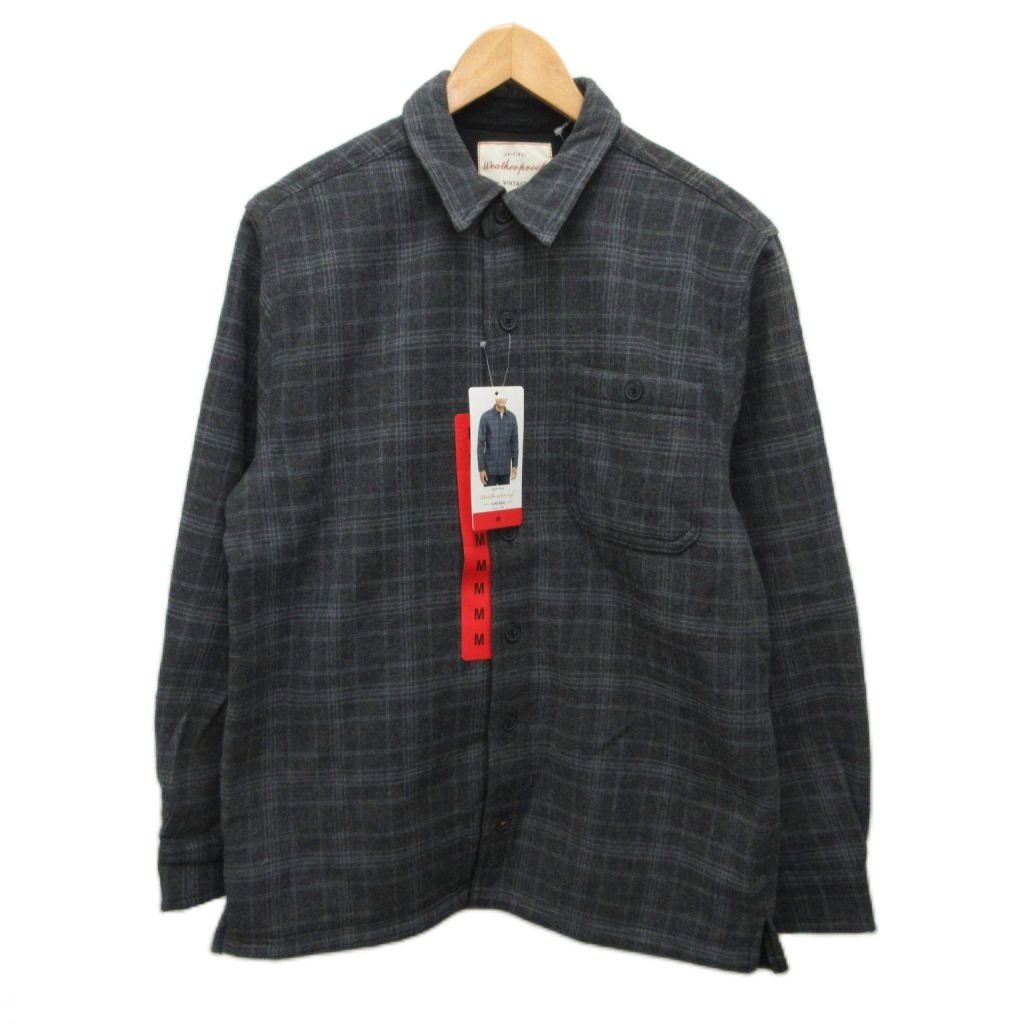 【中古】未使用品 ウェザープルーフ WEATHERPROOF VINTAGE タグ付き シャツジャケット 裏地フリース チェック グレー M ■IBO91 メンズ 【ベクトル 古着】 260312表記サイズM実寸サイズ肩幅：45cm　身幅：...