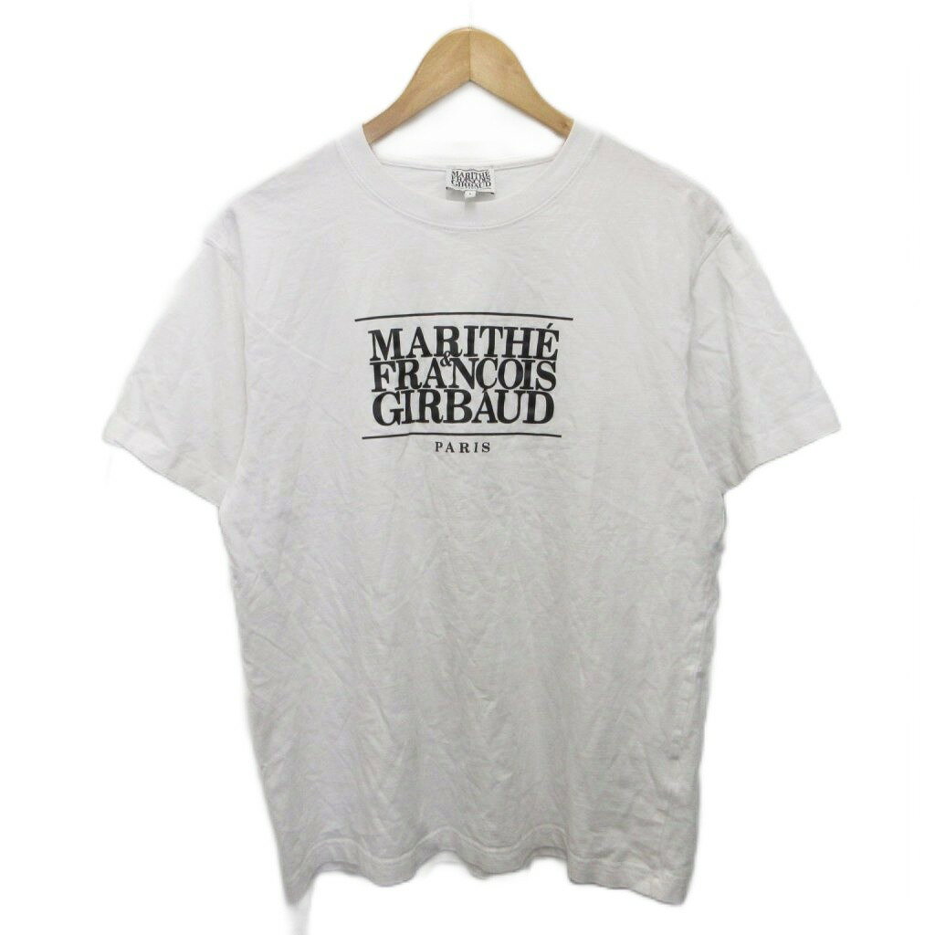 【中古】マリテフランソワジルボー MARITHE FRANCOIS GIRBAUD Tシャツ カットソー ロゴプリント L 白 ホワイト 1MG24CTS101 ■IBO100 メンズ 【ベクトル 古着】 260729ブランドマリテフランソ...