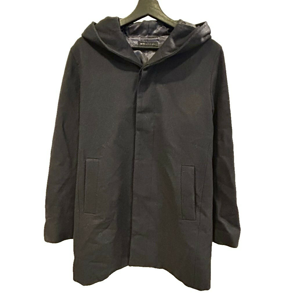 【中古】ジュンハシモト junhashimoto AZ by junhashimoto コート フード 内カモフラ ウール S 紺 ネイビー ■TC メンズ 【ベクトル 古着】 260123ブランドジュンハシモト junhashimoto表...
