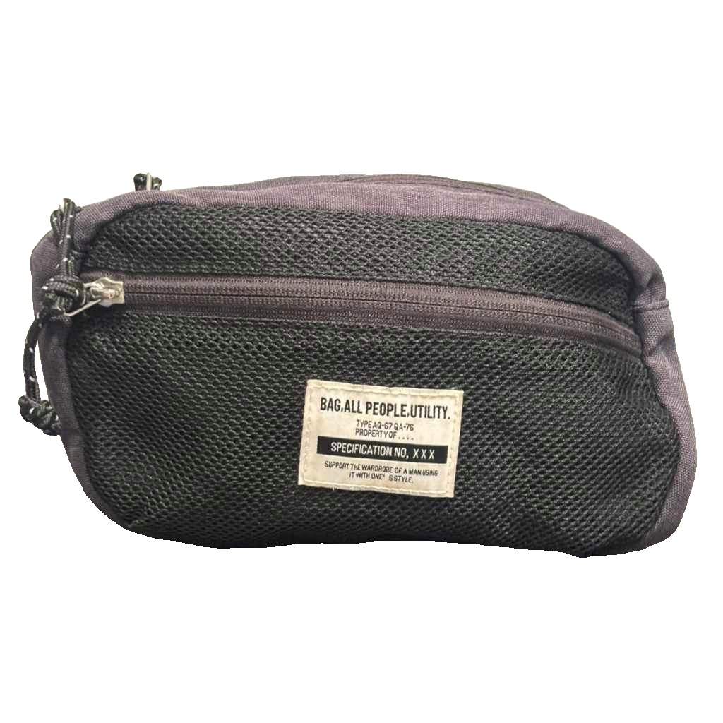 【中古】アンティクローズ ANTIQULOTHES ウエストバック ポーチ 黒 ブラック ■GY99 メンズ 【ベクトル 古着】 260307表記サイズ-実寸サイズ持ち手の長さ：-cm　ヨコ：約24cm　タテ：約14cm　マチ：約9cm　シ...