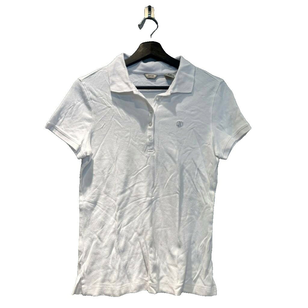 【中古】IZOD ポロシャツ 半袖 M 白 ホワイト ■GY99 レディース 【ベクトル 古着】 260326表記サイズM実寸サイズ肩幅：約38cm　身幅：約42cm　着丈：約58cm　袖丈：約15cm　　素材コットン色白 ホワイト状態・全...