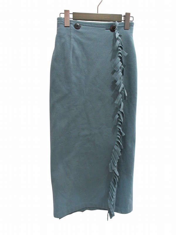 【中古】ロングスカート june juiy auguste ブルー 38 レディース 【ベクトル 古着】 260421表記サイズ38実寸サイズウエスト：31cm　ヒップ：41cm　スカート丈：80cm　　素材表地:ポリエステル 裏地:キュプ...