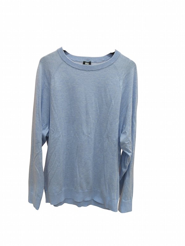 【中古】ユニクロ UNIQLO セーター クルーネック ライトブルー XL メンズ 【ベクトル 古着】 260627ブランドユニクロ UNIQLO表記サイズXL実寸サイズ身幅：59cm　着丈：71cm　ゆき丈：82cm　　素材綿44 アクリ...