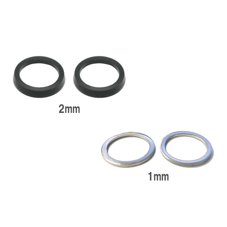 LOOK KEO Q FACTOR WASHER 2ミリのワッシャーに加え、1ミリのワッシャーが登場。 Qファクターの調整幅がかなり広く細かく設定する事ができるようになりました。 53-54-55-56-57-58と1ミリ刻みで6種類のQフ...