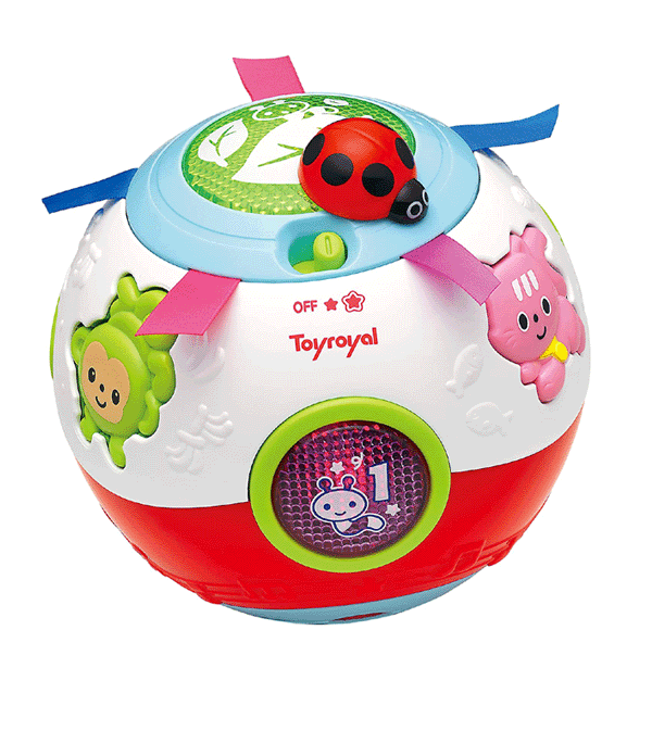 ～勝手に転がる不思議なボール！～ ◆17フレーズのおしゃべりや歌、8曲のメロディ、10種類の効果音や動物の鳴き声、ピカピカ光る大きなボタンなどお子様が夢中になる仕掛けがいっぱい！ □　特徴　□ 1.勝手に転がる！ ⇒メロディやおしゃべりがラ...