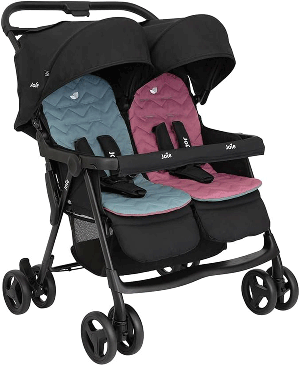 ～イギリス生まれのベビーブランドJoie 　　　　　　　　　　　横型軽量二人乗りベビーカー！～ ●双子でもごきょうだいでもご使用できます ●折りたたみ時にしっかり自立するのでスペースに困りません ●赤ちゃんの揺れを軽減する、サスペンション搭...