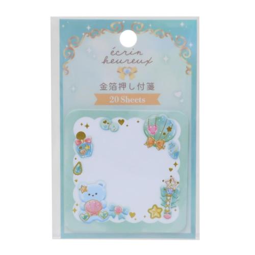 箔押し付箋 付せん ECRIN HEUREUX エクランウルー シェル カミオジャパン 事務用品 伝言 かわいい メール便可文具 文房具 おしゃれ 仕事 学校 社会人 付箋毎日が楽しくなるキュートなステーショナリーシリーズこちらは定番ステー...