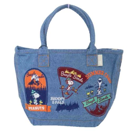 IPデリ デニム PEANUTS 9N ランチバッグ スヌーピー Beagle Scouts ピーナッツ ルートート お弁当かばん メール便可お弁当箱を持ち運ぶのに便利大人気[PEANUTS/SNOOPY]グッズにまたまた可愛いnewアイテ...