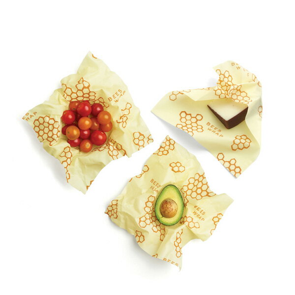 Bee's Wrap[ビーズラップ]3P ミディアム ラップ ハニーコム 商品説明 洗って、繰り返し使うサステイナブル（持続可能）なフードラップ。BEE'S WRAP ビーズラップ ミディアム ラップ 3ピースはビーズラップMサイズが3枚セ...