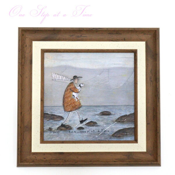 イギリスの作家サムトフトのアートフレーム 【一歩ずつ行こう】です。 サムトフトの不思議な世界は優しい雰囲気で癒されます。 絵の表面に透明のゲルを使って凹凸加工を施し、油絵のような質感を出しています。 ガラスを使用していない額縁なので割れる心...