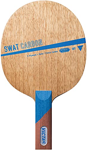 商品名 &nbsp;(VICTAS)ヴィクタス　SWATCARBONST　 &nbsp;商品説明 原産国:中国 素材:木材5枚+フリースカーボン2枚 仕様:攻撃用シェークハンドラケット、打球感/MID、反発力/6.0、振動/8.0、フリース...
